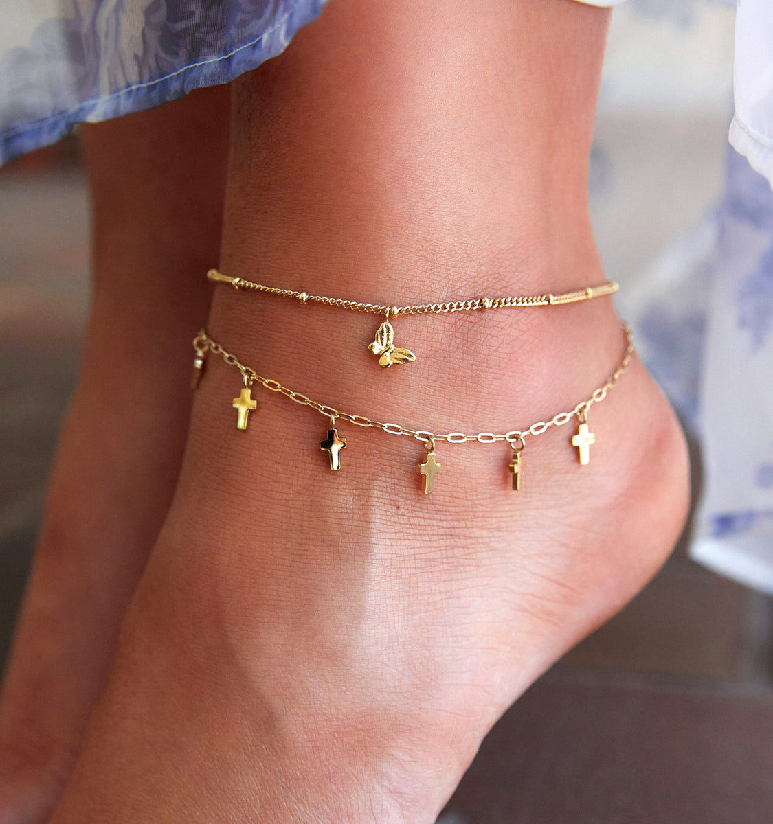Cross Anklet – Rellery