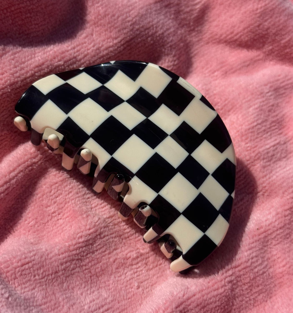 Checker Hair Clip, Hair Claw Checkerboard – Rellery