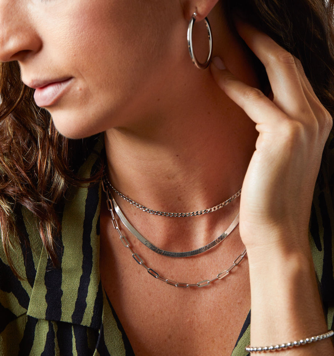 Women Thin Silver Cuban Chain Necklace – Rellery