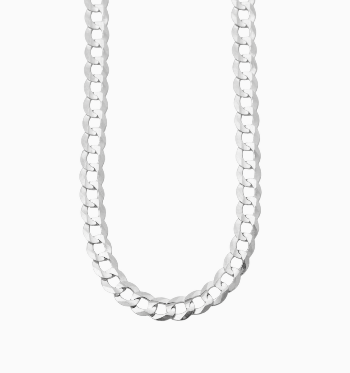 Women Thin Silver Cuban Chain Necklace – Rellery