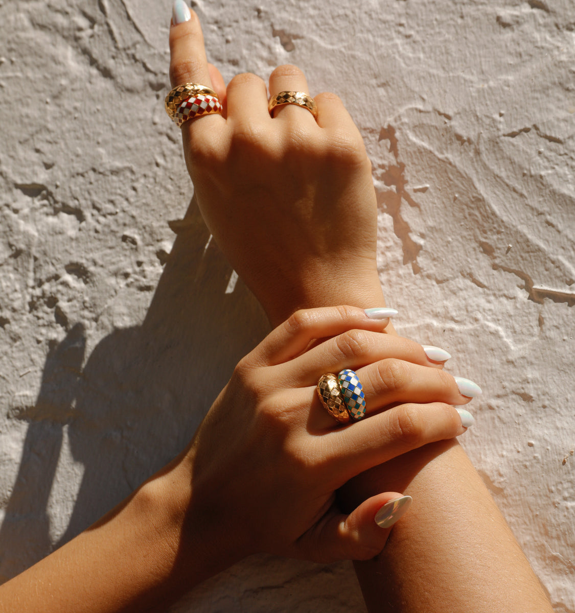 Blue Checkered Ring, Checker Jewelry – Rellery