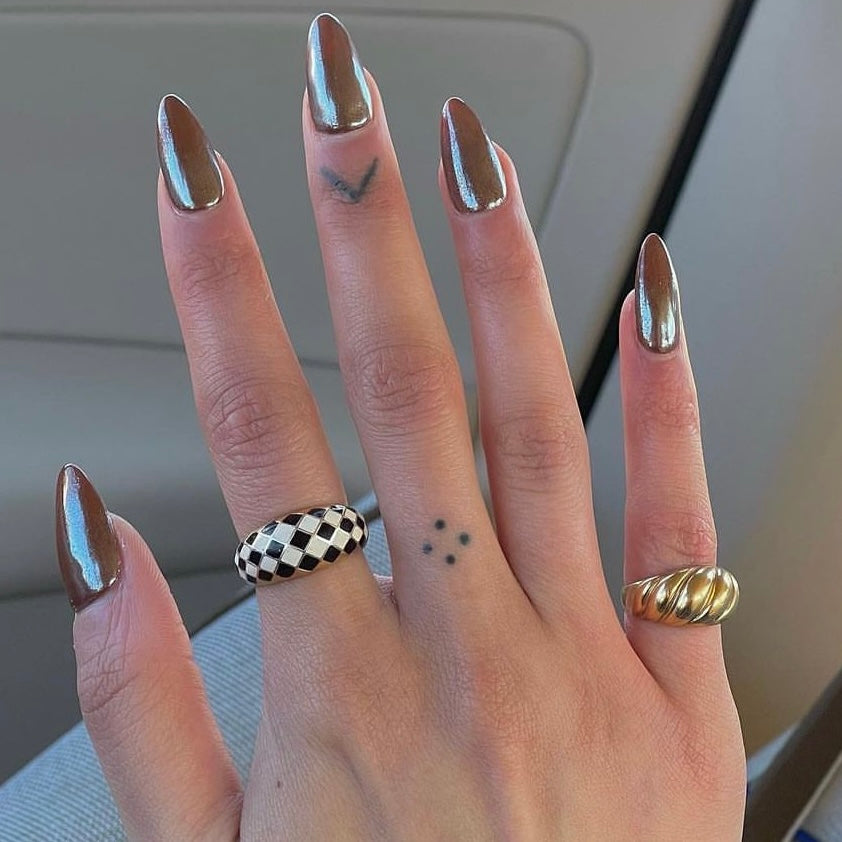 Dome Rings, Checker Rings, Gold Dome Rings – Rellery