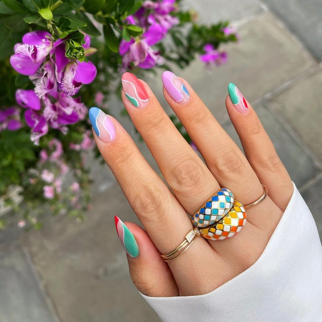 Rainbow Checkered Ring, Rainbow Ring – Rellery