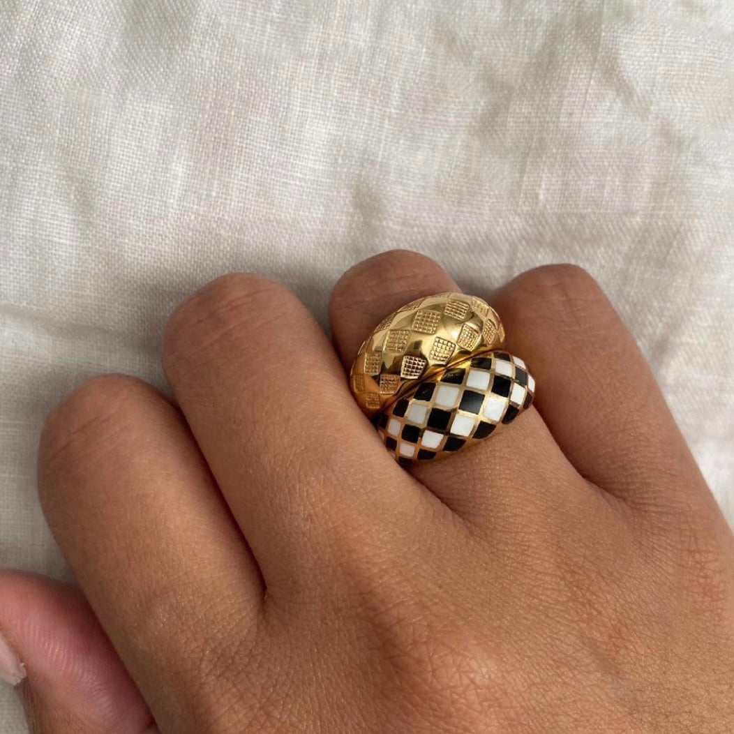 Blue Checkered Ring, Checker Jewelry – Rellery