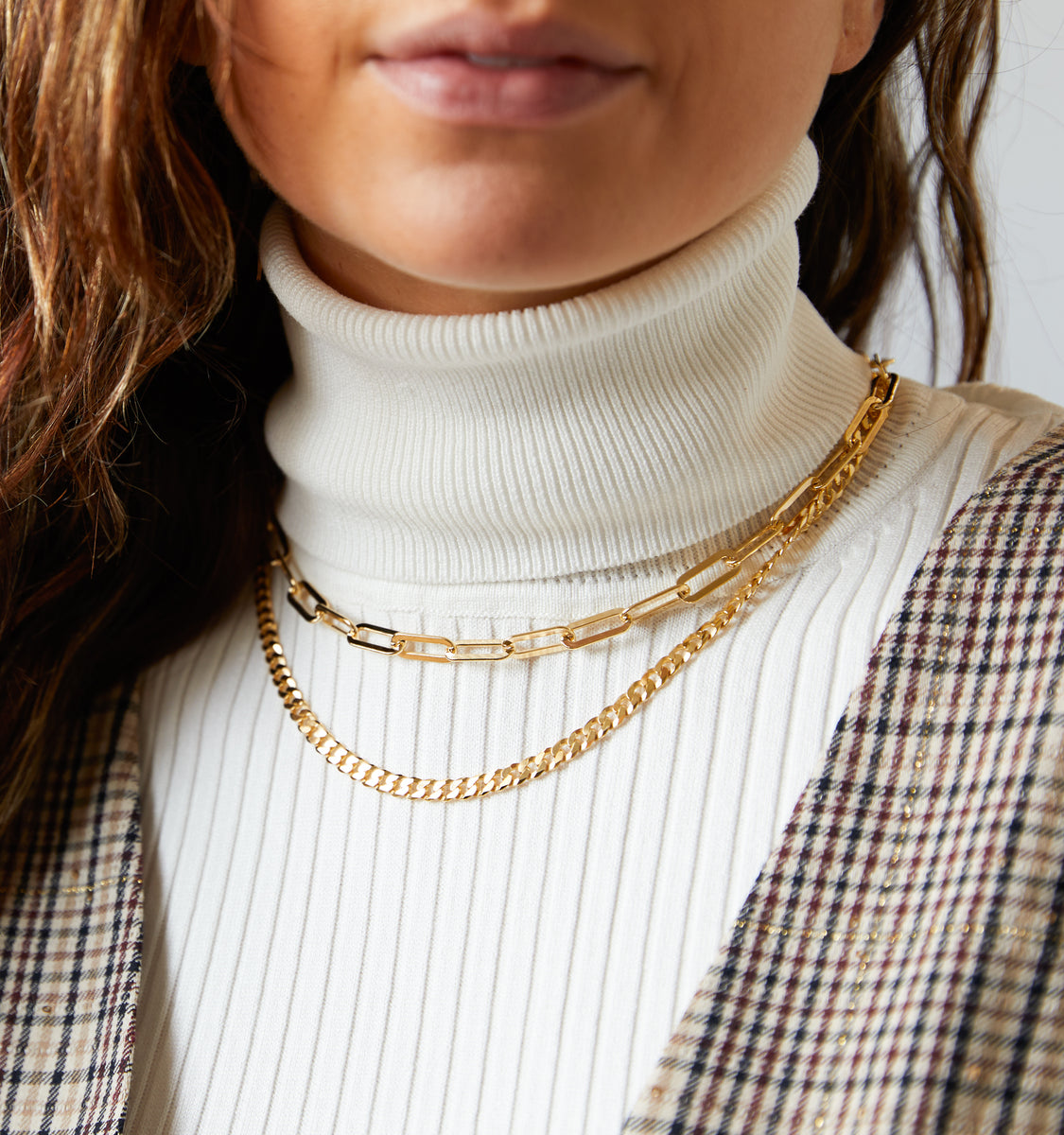 Gold Chain Necklace: Rectangle Link – Rellery